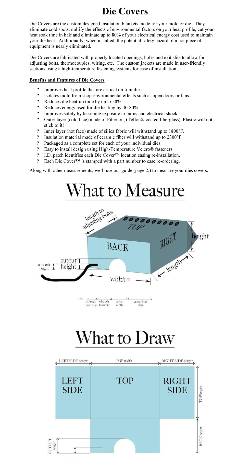 Insulation Blanket Die Covers
